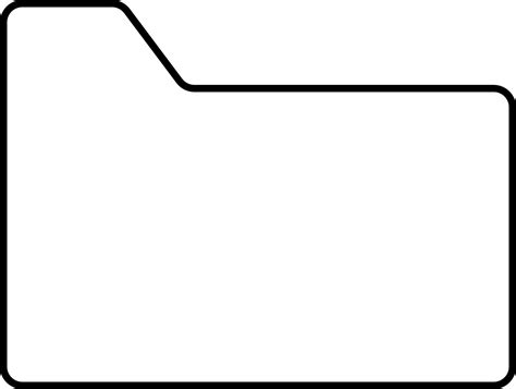 Black Outline File Folder Icon Or Symbol 24180459 Vector Art At Vecteezy