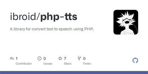 Github Ibroidphp Tts A Library For Convert Text To Speech Using Php