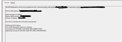 Dfs Replication Has Stopped Working Windows Spiceworks Community