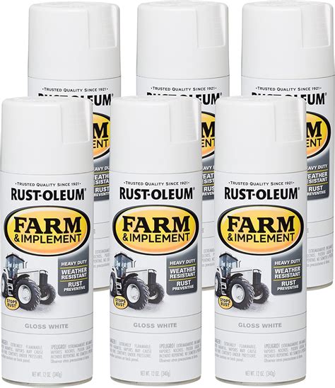 Amazon Com Rust Oleum PK Farm Implement Spray Paint Oz Gloss White Pack