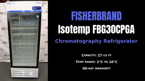 Fisherbrand Isotemp Single Door Chromatography Refrigerator Item 4379AAA REFRIG YouTube