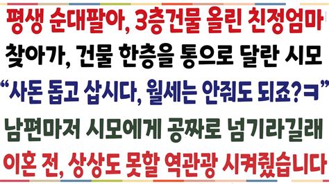 반전신청사연평생 순대팔아 건물올린 친정엄마 찾아가 건물 한층을 통으로 달란 시모 사돈 돕고 삽시다 월세는 안줘도 되죠