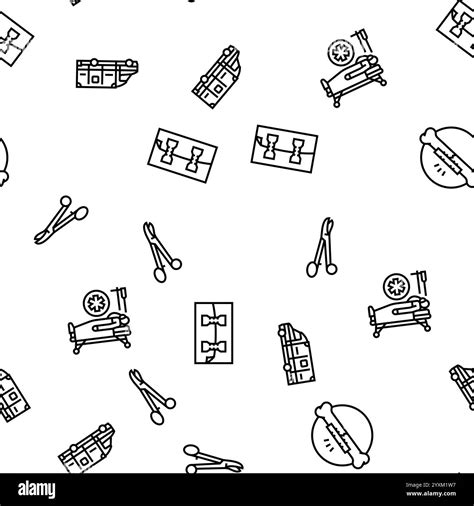 Fracture Injury Bone Break Seamless Pattern Vector Stock Vector Image