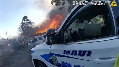 Newly Released Footage Shows Devastation In Hawaii As Fire Rips Through