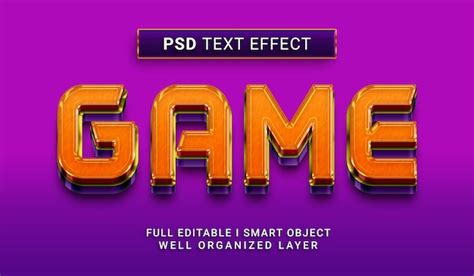 Premium Psd Modern Game 3d Style Psd Text Effect
