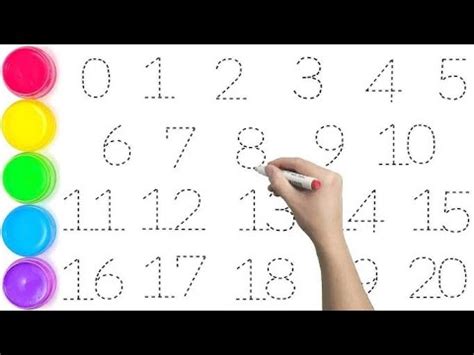 1234 12345 Counting 1to20 Numbers Writing 1to20 Numbers Reading 1to20