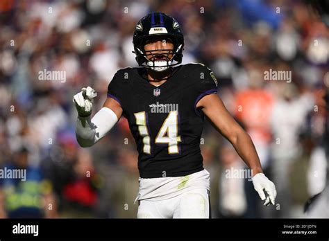 Baltimore Ravens Safety Kyle Hamilton 14 In Action During The Second