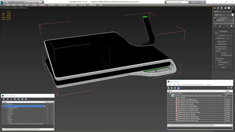 Conference Multimedia Device With Directive Microphone 3d Model 34