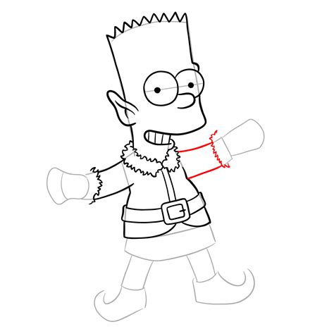 How To Draw Bart Simpson As A Christmas Elf Step By Step Guide