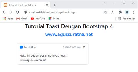 Tutorial Bootstrap 16 Toast Bootstrap