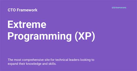 extreme programming xp cto framework