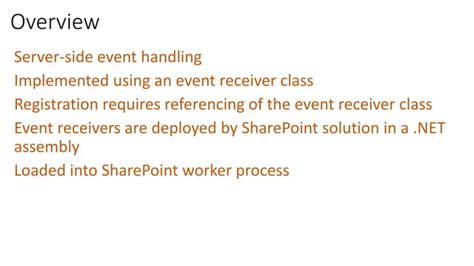 From Event Receivers To Sharepoint Webhooks Ppt