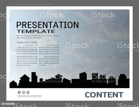 프레 젠 테이 션 디자인 서식 파일 도시 건물 실루엣 벡터 현대 배경 0명에 대한 스톡 벡터 아트 및 기타 이미지 0명 개념 공란 Istock
