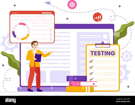 Software Testing Vector Illustration With Application Engineering Debugging Development Process