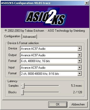 ASIO KS Generic ASIO Driver For WDM Soundcards