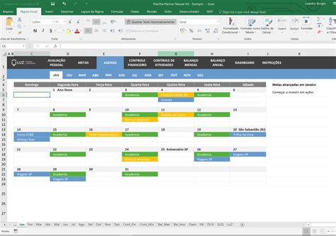 Planilha Agenda Pessoal Em Excel Planilhas Prontas My Xxx Hot Girl