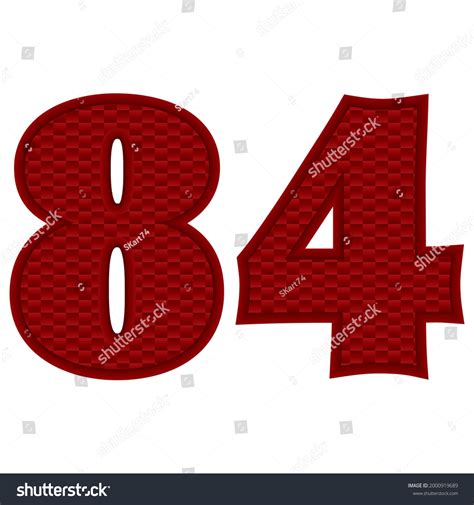 Number Eighty Four Vector Illustration Red Stock Vector Royalty Free 2000919689 Shutterstock
