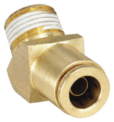 1 2 In OD X 1 2 In Pipe Fitting Size Push To Connect X NPTF Push Fit Elbow Fitting 2ZLA8