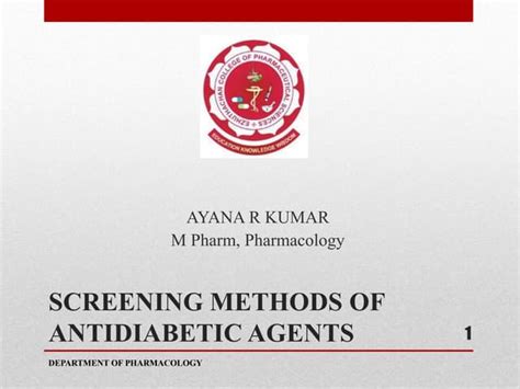 Screening Methods For Antidiabetic Agents Pptx