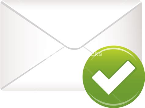 Envelope Icon With Green Check Sign On White Background Royalty Free Stock Image Storyblocks