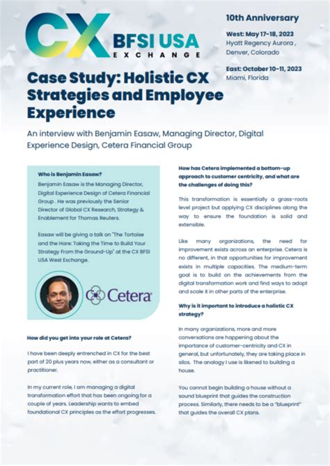 Case Study Holistic Cx Strategies And Employee