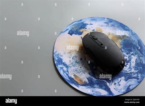 Computer Mouse And Globe Internet Global Business Network Digital Technology Concept Stock