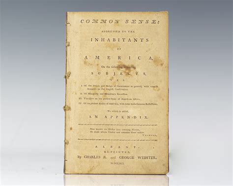 Common Sense Pamphlet Original