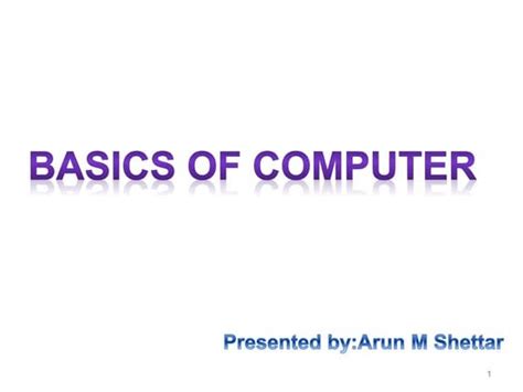Basic Components Of Computerpdf