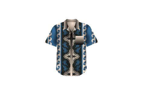 Short Sleeve Shirt Batik Songket Indonesia Object