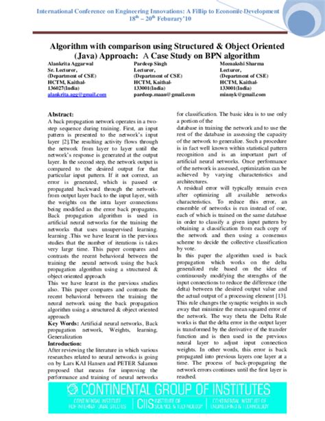 Pdf Algorithm With Comparison Using Structured And Object Oriented