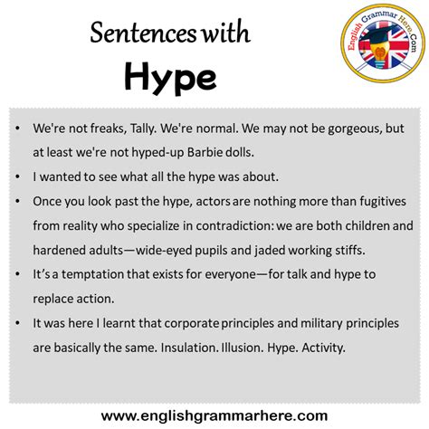 Sentences With Hype Hype In A Sentence In English Sentences For Hype