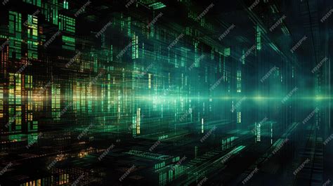 Premium Photo Background Cyberflow Matrix Matrix Illustration Cyber Technology Flow Design