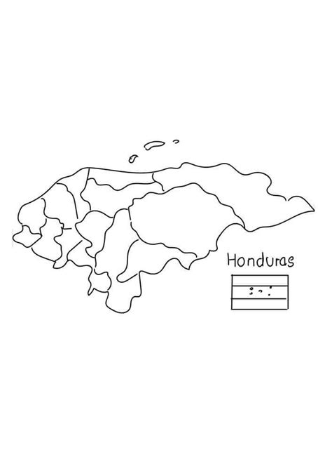 Mapa De Honduras Para Colorear Imprimir E Dibujar Coloringonlycom