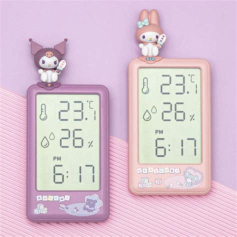 Royche Sanrio Cute Digital Thermometer And Hygrometer Clock My Melody