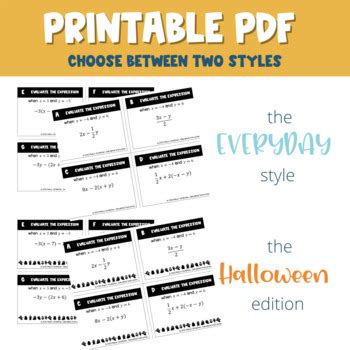 Evaluate Expressions Practice By Calculated Instruction TpT