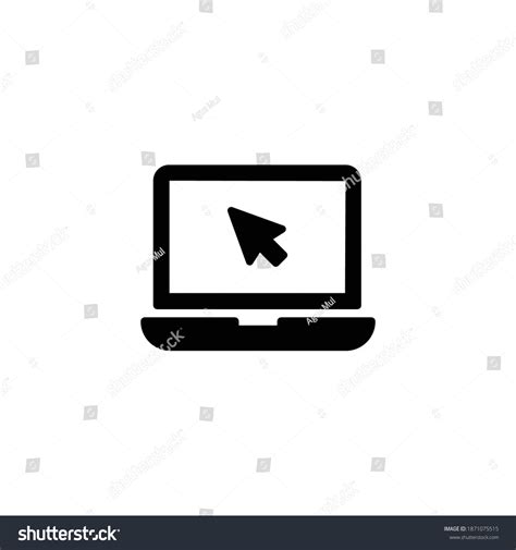 Laptop Pointer Cursor Icon Vector Stock Vector Royalty Free