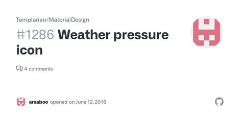 Weather Pressure Icon · Issue 1286 · Templarianmaterialdesign · Github