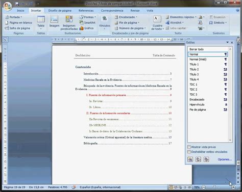 Insertar Indice En Word