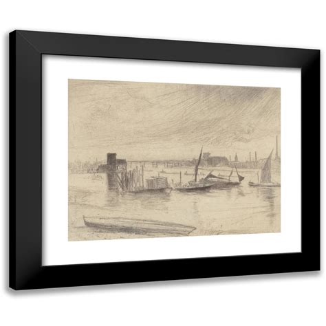 James Abbott Mcneill Whistler 14x12 Black Modern Framed Museum Art