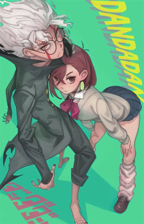 Ayase Momo Takakura Ken And Takakura Ken Dandadan Drawn By Kelvin