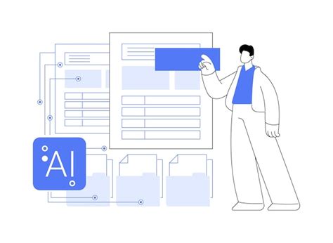 Premium Vector Aisupported Document Automation Abstract Concept Vector Illustration