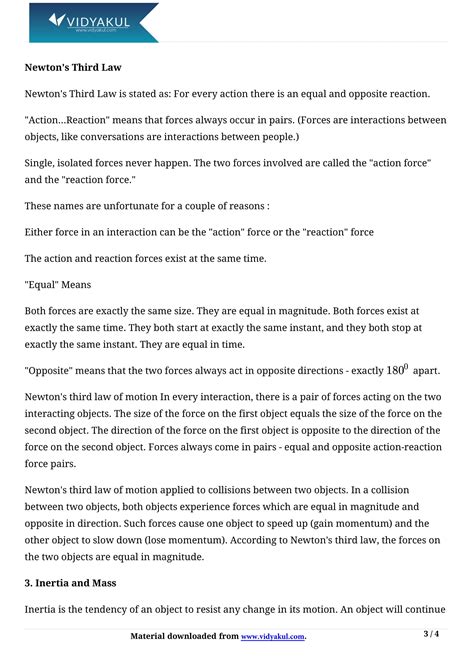 Class 9th Science Force And Laws Of Motion Ncert Notes Cbse 2023