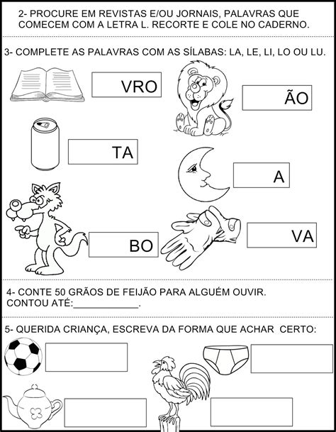 Pequenos Grandes Pensantes Atividades Inéditas Família Silábica Do L