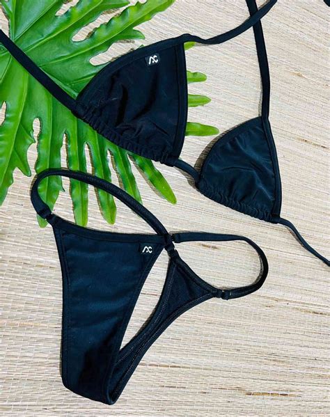 Conjunto Biquíni Fio Dental Preto Modelo Toronto Biquínis Anna Carol