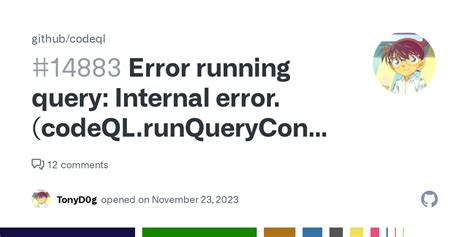 Error Running Query Internal Error Nquerycontexteditor