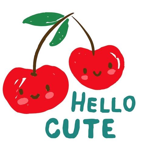 Hand Drawn Cute Cherry Illustration