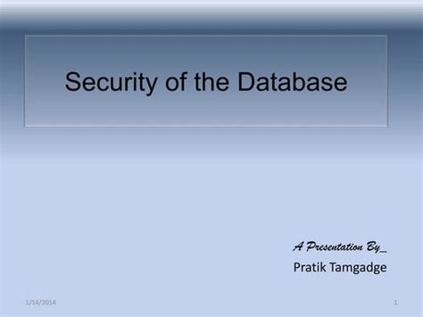 Database Security