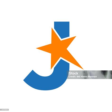편지 J 로고 개념 별 모양 벡터 템플릿 스타 로고 디자인 개념에 대한 스톡 벡터 아트 및 기타 이미지 개념 공휴일 광고 Istock