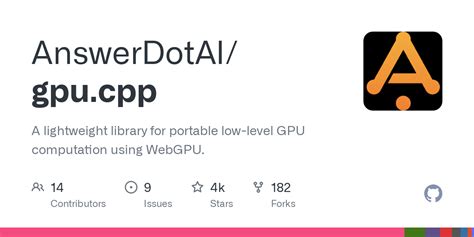 Github Answerdotai Gpu Cpp A Lightweight Library For Portable Low Level Gpu Computation Using