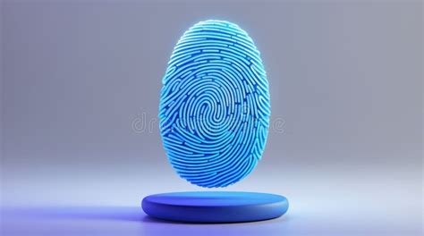 Fingerprint Scan Visualization Digital Security And Biometric Identification Stock Image